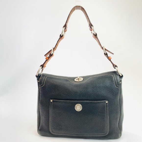 Coach | Bags | Coach Chelsea Black Pebbled Leather Purse Handbag | Poshmark